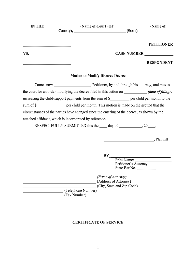 Divorce Decree Form Fill Online Printable Fillable Blank PdfFiller