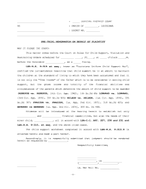 Pretrial Memorandum Louisiana - Fill Online, Printable, Fillable, Blank ...
