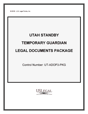 Fillable Online Utah Utah Standby Temporary Guardian Legal Documents ...