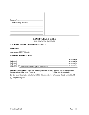 Arizona Beneficiary Deed - Fill Online, Printable, Fillable, Blank ...
