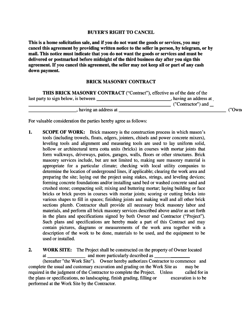 Contract Contractor Form - Fill Online, Printable, Fillable, Blank ...