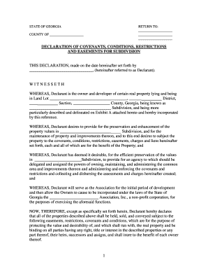 Fillable Online covenants restrictions Fax Email Print - pdfFiller