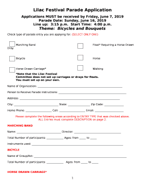 Lilac Festival Parade Application - Mackinac Island Doc Template ...