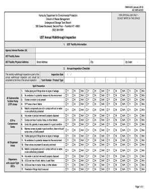Fillable Online eec ky UST Annual Walkthrough Inspection Fax Email ...