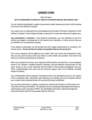 Fillable Online CONSENT FORM - opsei.bc.ca Fax Email Print - pdfFiller