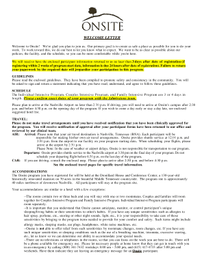 Fillable Online How to Write a Hotel Guest Welcome LetterWelcome Letter ...