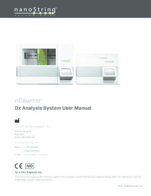 Fillable Online nCounter Dx Analysis System User Manual - NanoString ...