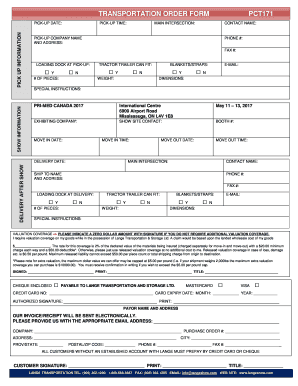 Fillable Online TRANSPORTATION ORDER FORM PCT171 - pri-med.ca Fax Email ...