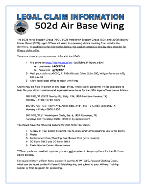 Fillable Online The 502d Force Support Group (FSG), 502d Installation ...