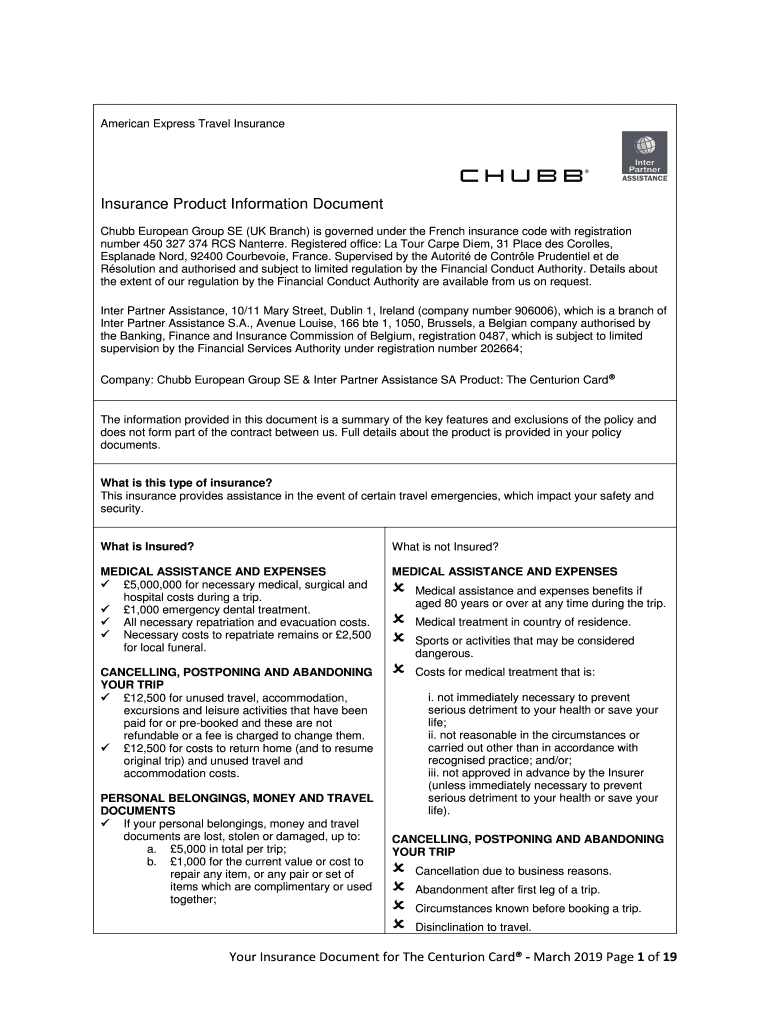Insurance Product Information Document - Fill Online, Printable ...