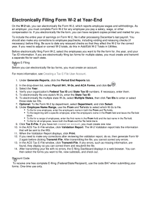 Fillable Online Electronically Filing Form W-2 at Year-End Fax Email ...