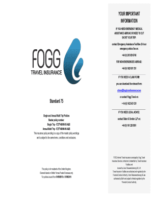 Fillable Online Staysure Insurance ClaimsStaysure Travel Insurance ...