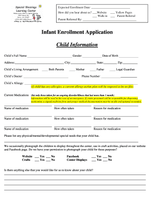 Fillable Online Registration Form - Pediatrics PATIENT INFORMATION Today's Date ... Fax Email ...