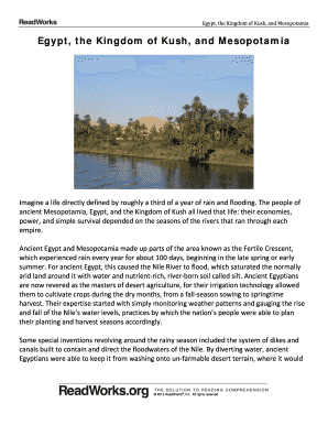 Fillable Online Egypt, the Kingdom of Kush, and Mesopotamia Fax Email ...