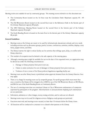 Fillable Online Meeting Room Policy and Form Fax Email Print - pdfFiller