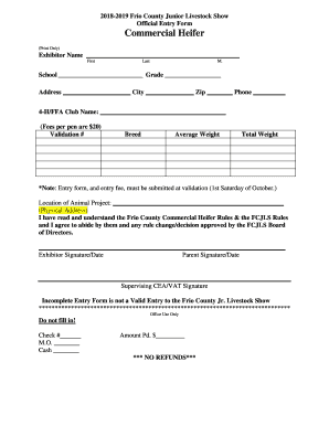 Fillable Online ND STATE FAIR RABBIT SHOWS ENTRY FORM: OPEN CLASS4-H ... Fax Email Print - pdfFiller