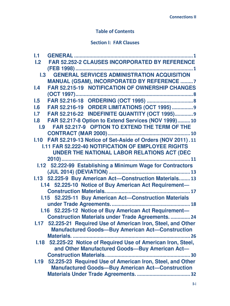 Fillable Online Section I: FAR Clauses Fax Email Print - pdfFiller