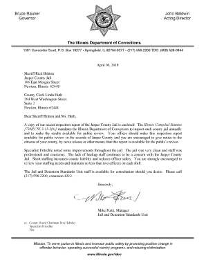 Fillable Online www2 illinois 2018 IDOC Jail inspection - Sangamon ...