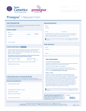 Fillable Online ProsignaRequest Form - Sonic Genetics Fax Email Print ...