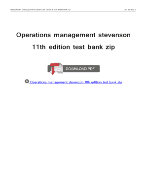 Operations Management Test Bank Pdf - Fill Online, Printable, Fillable ...