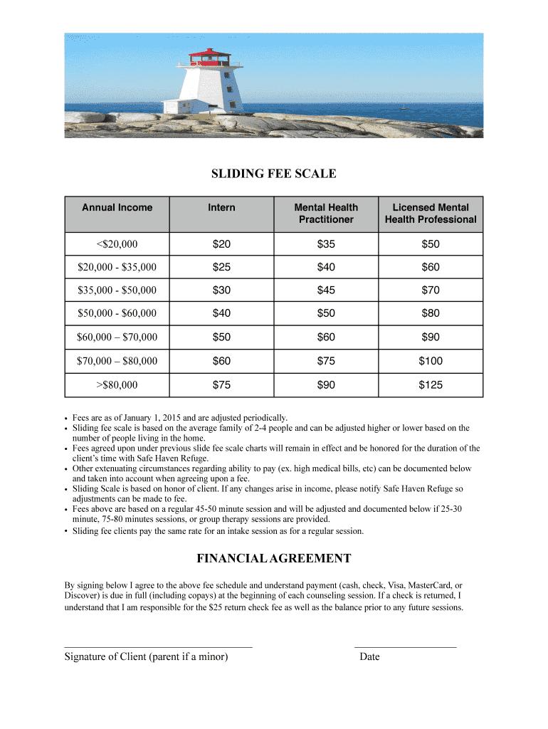 Sliding Scale Agreement Fill Online Printable Fillable Blank PdfFiller
