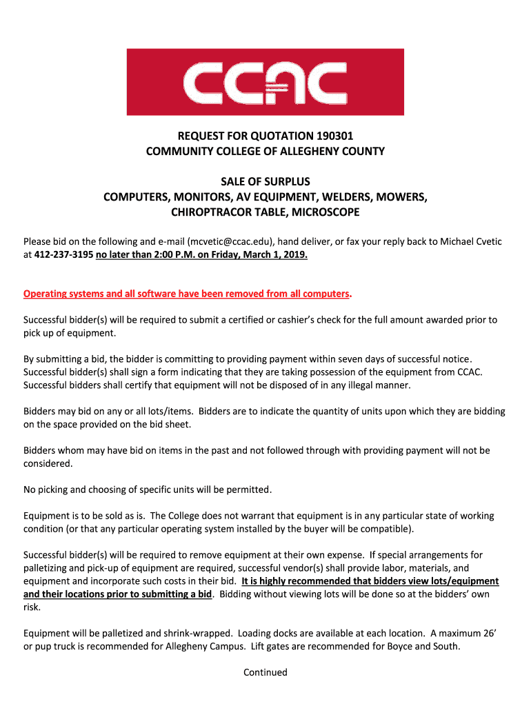 Fillable Online wcms-staging ccac REQUEST FOR QUOTATION - wcms-staging ...