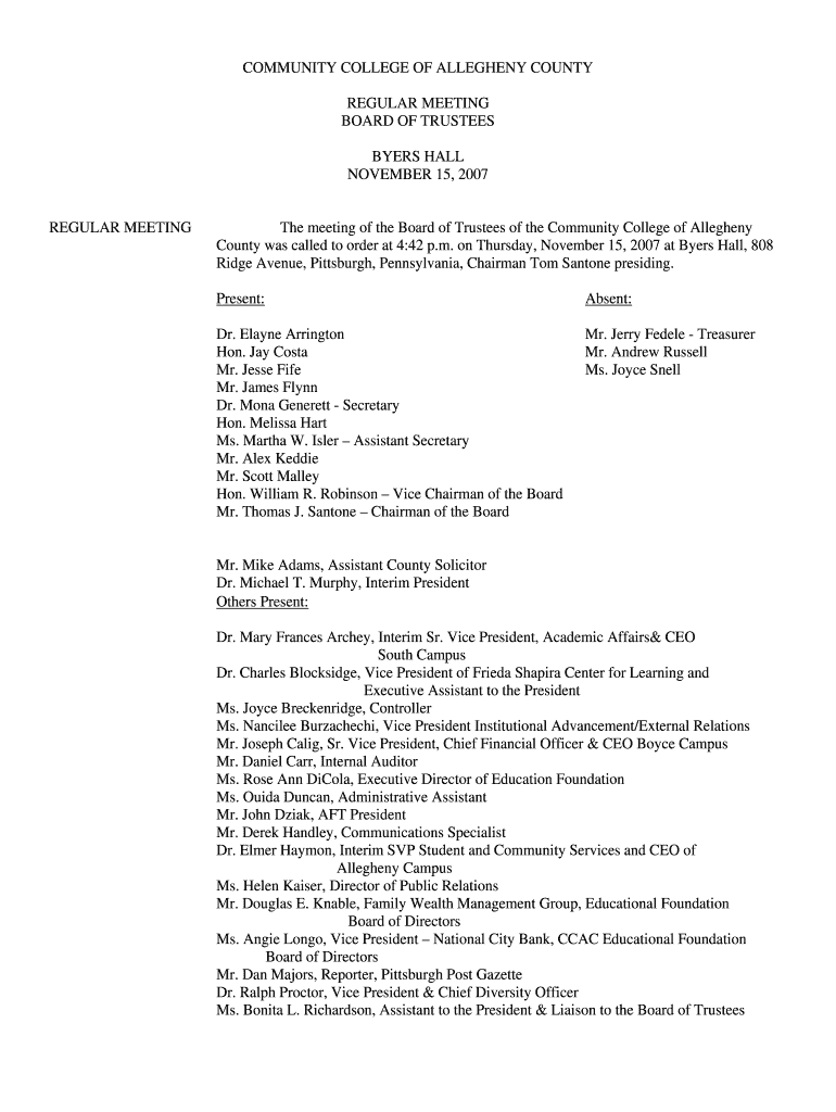 Fillable Online wcms-staging ccac COMMUNITY COLLEGE OF ALLEGHENY COUNTY ...