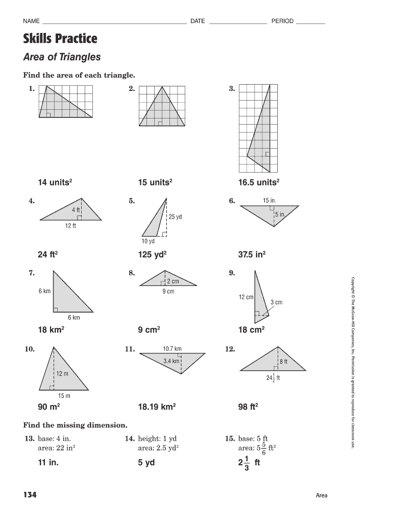 Fillable Online Skills Practice Area of Parallelograms - Cobb Learning Fax Email Print - pdfFiller