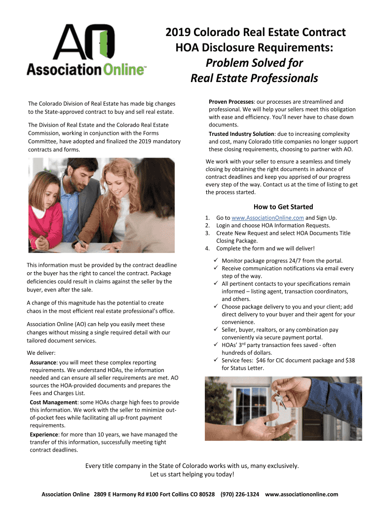 Fillable Online ALERT! New HOA Document Disclosure Requirements under ...