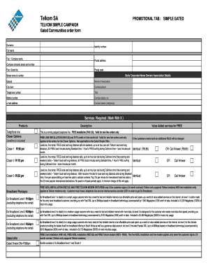 Telkom Gated Community Number - Fill Online, Printable, Fillable, Blank ...