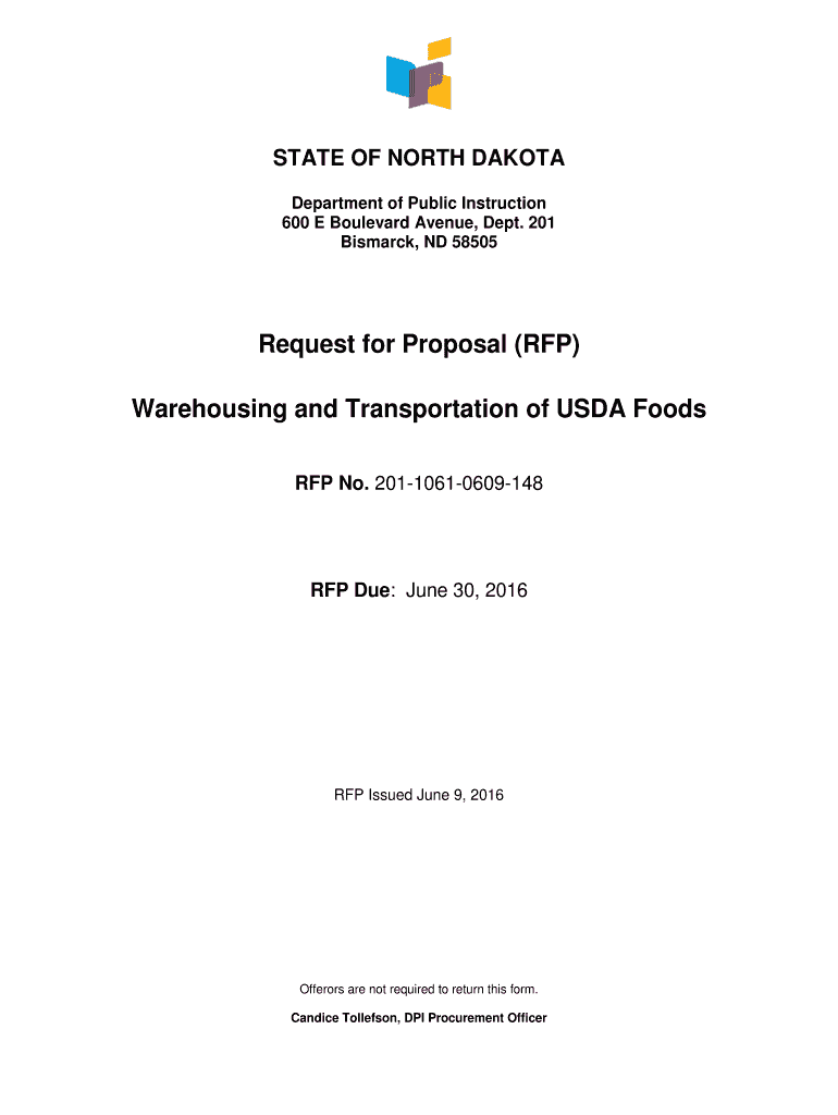 Fillable Online Warehousing and Transportation of USDA Foods Fax Email ...
