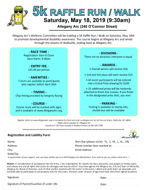 Fillable Online 2019 5k Registration Form Fax Email Print - pdfFiller