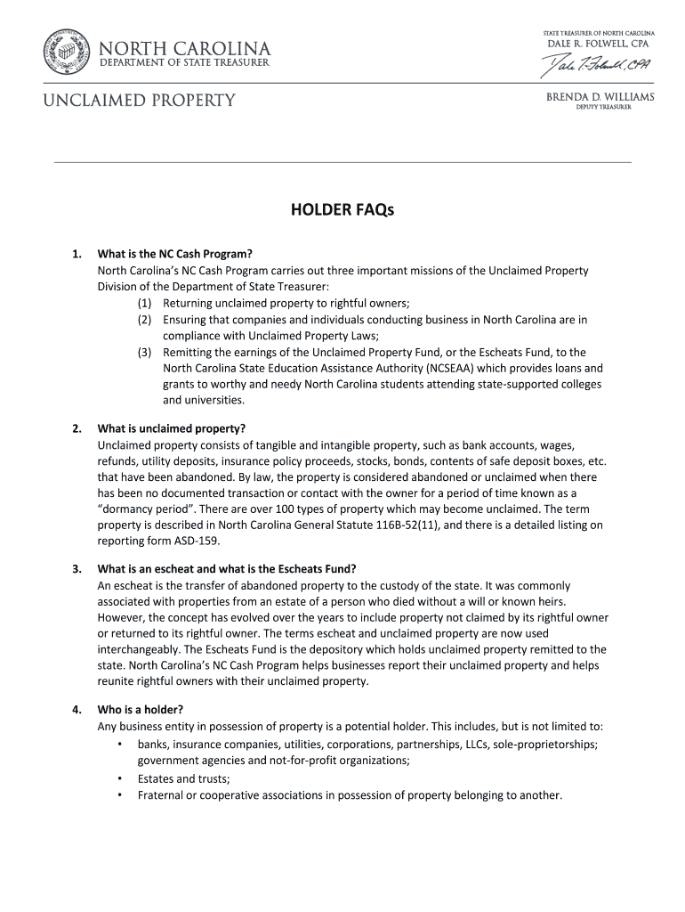 Fillable Online FAQ - All Items - North Carolina Department of State ...