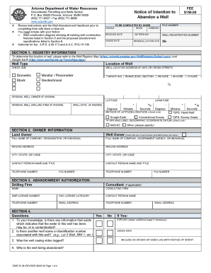 Fillable Online Arizona Department of Water Resources. Fillable form ...