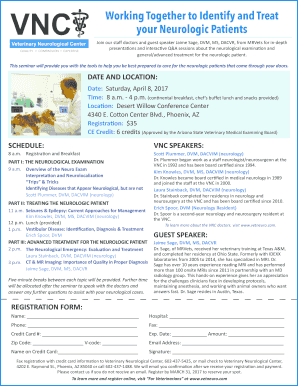 Fillable Online View/Print Event PDF - Veterinary Neurological Center ...