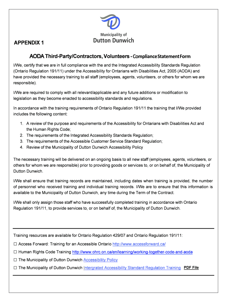 Fillable Online att9 - elgin aoda contractor compliance statement form ...