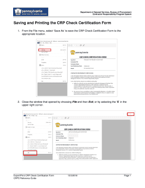 Fillable Online CRPS Reference ManualPrint-Export-CRP Check Cert Form ...