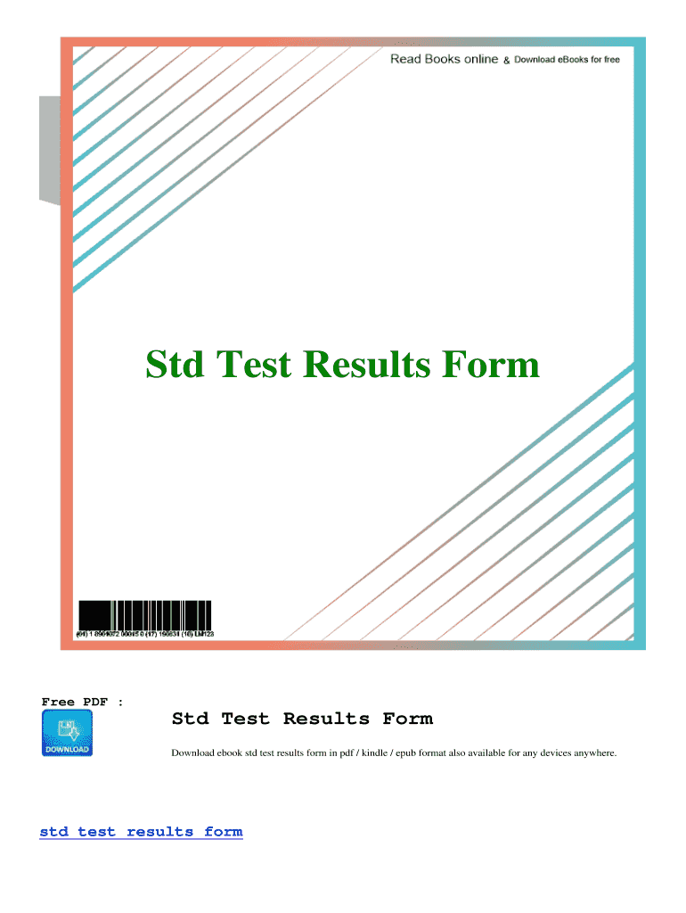 Fillable Online PDF Std Test Results Form. Std Test Results Form Free ...