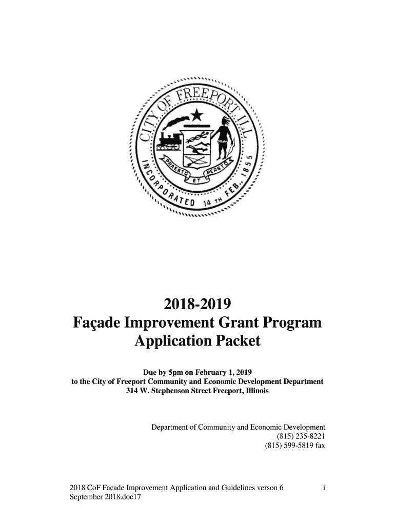 Fillable Online Facade Improvement Application Form - City of Pacific Grove Fax Email Print ...