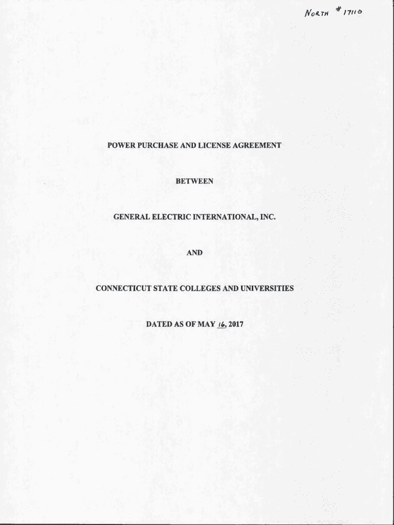 Fillable Online power purchase and license agreement between general ...