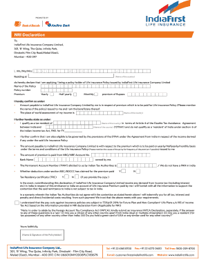 Fillable Online NRI Declaration Form.cdr Fax Email Print - pdfFiller