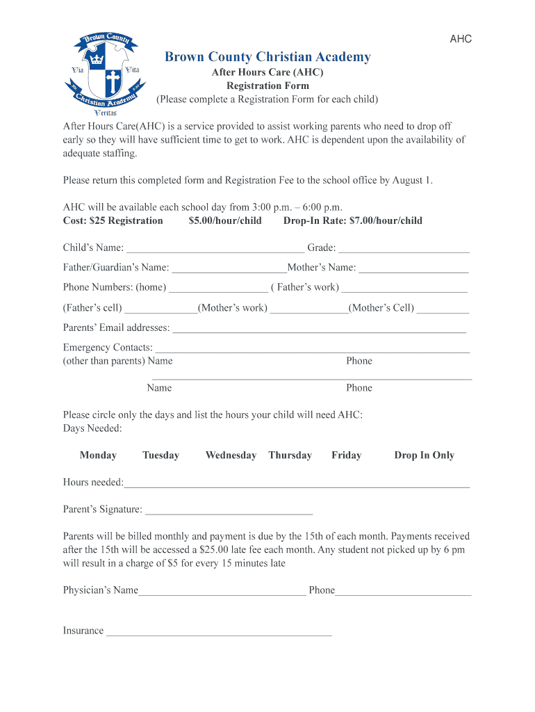 Fillable Online AHC Form Fax Email Print - pdfFiller