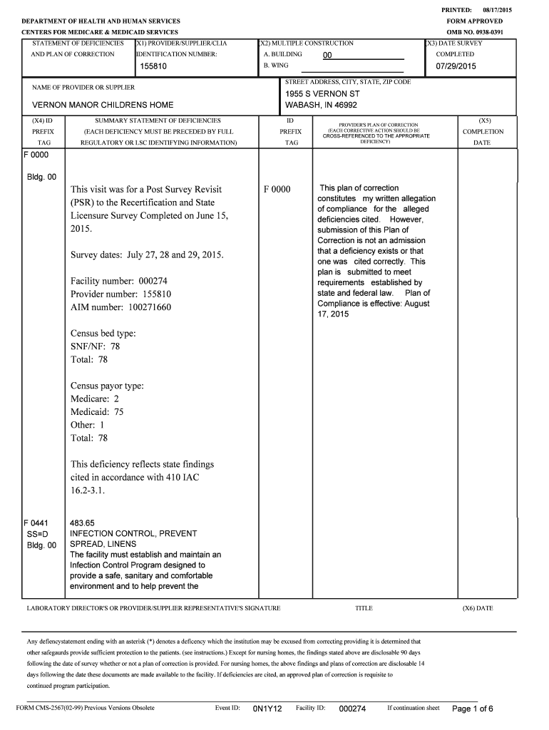 Fillable Online Licensure Survey Completed on June 15, Fax Email Print ...
