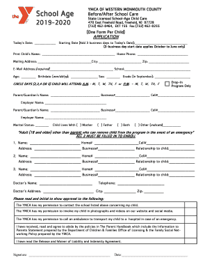 Fillable Online 2019-2020 ASC Application for On-line.pub Fax Email ...