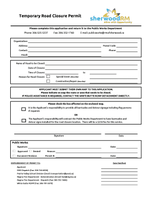 Fillable Online Road Closure Requirements - Department of Public Works, Los ... Fax Email Print ...