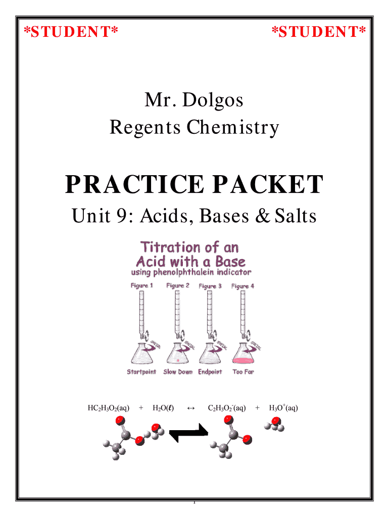 Practice Packet Unit 12 Acids And Bases Answers - Fill Online ...