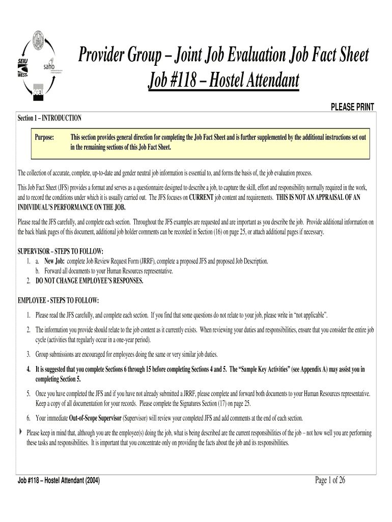 Fillable Online 17 Printable job evaluation pdf Forms and Templates ...
