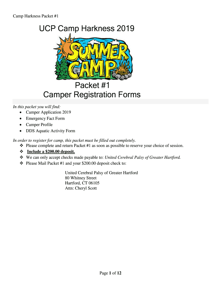 Fillable Online Camp Harkness Packet #1 Fax Email Print - pdfFiller