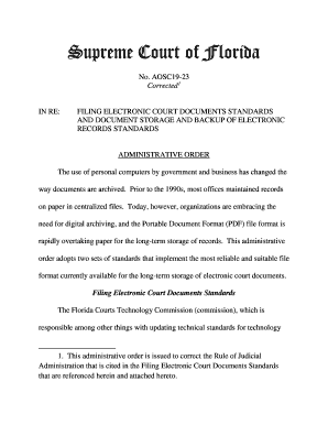 Fillable Online Filing Electronic Court Documents Standards and ...