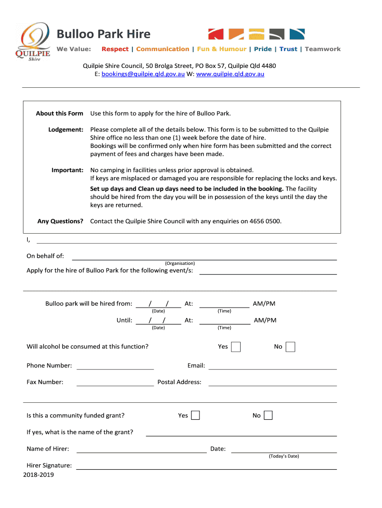 Fillable Online quilpie qld gov Quilpie Library (State Library of ...